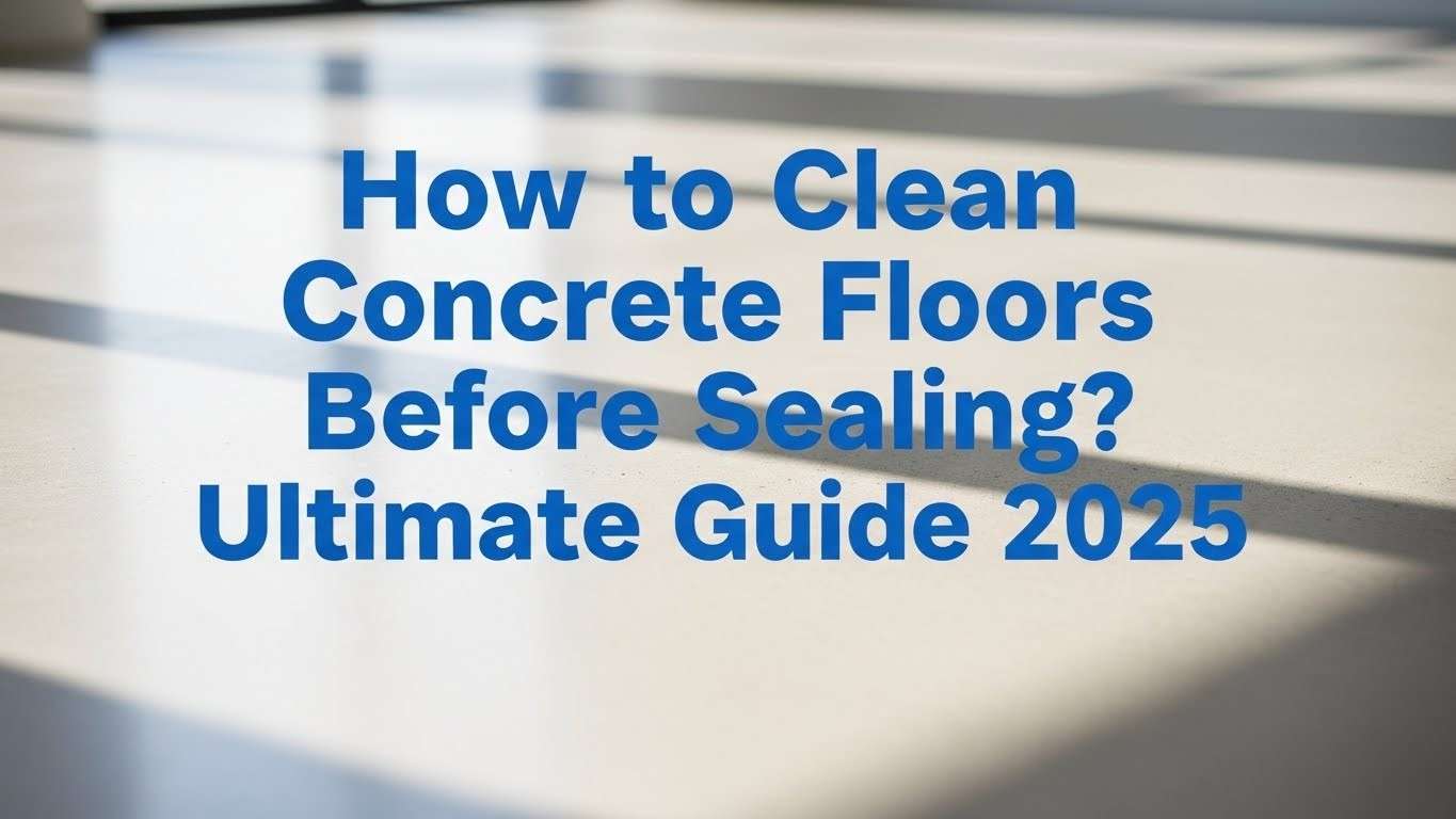 How to Clean Concrete Floors Before Sealing? Ultimate Guide 2025 ...