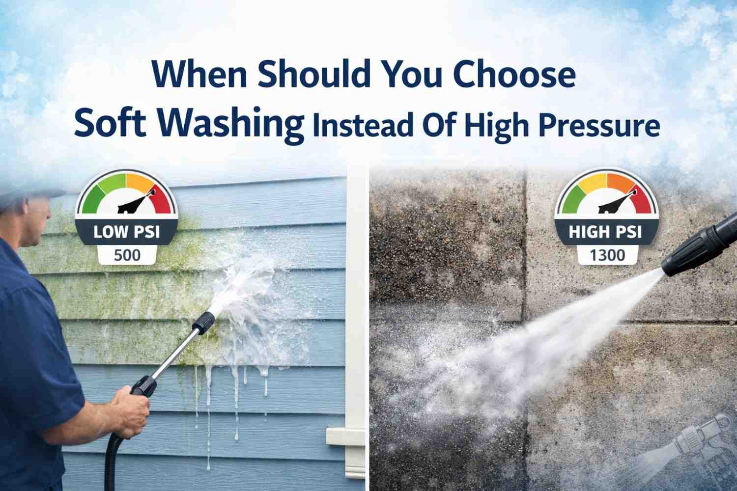 Should You Choose Soft Washing Instead Of High Pressure 2026